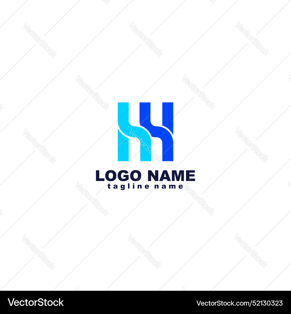 Initial wm lowercase logo design – Royalty-Free Vector | VectorStock