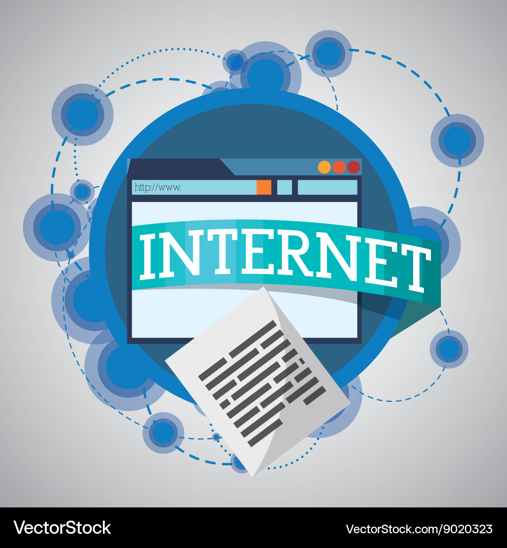 Internet design online icon colorful Royalty Free Vector