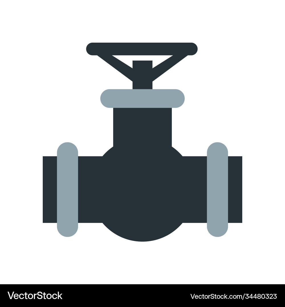 Oil Pipeline Valve Icon Royalty Free Vector Image