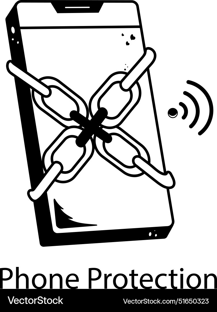 Phone protection Royalty Free Vector Image - VectorStock