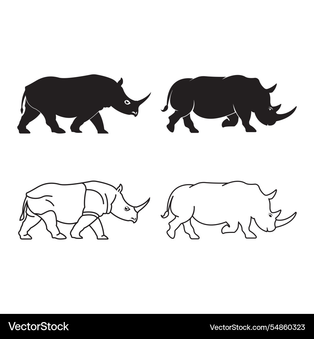 Rhino icon design Royalty Free Vector Image - VectorStock