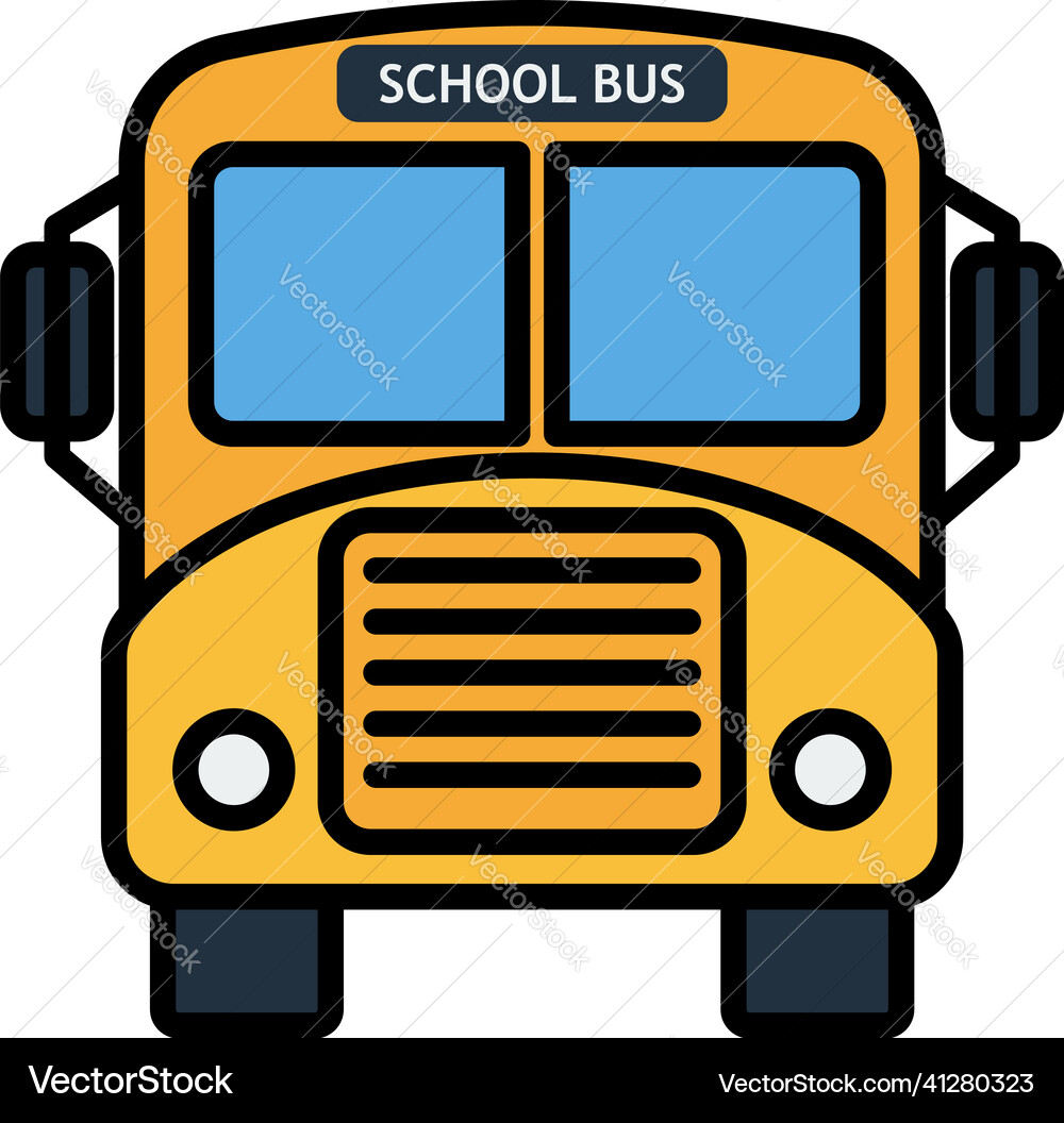 School bus icon Royalty Free Vector Image - VectorStock