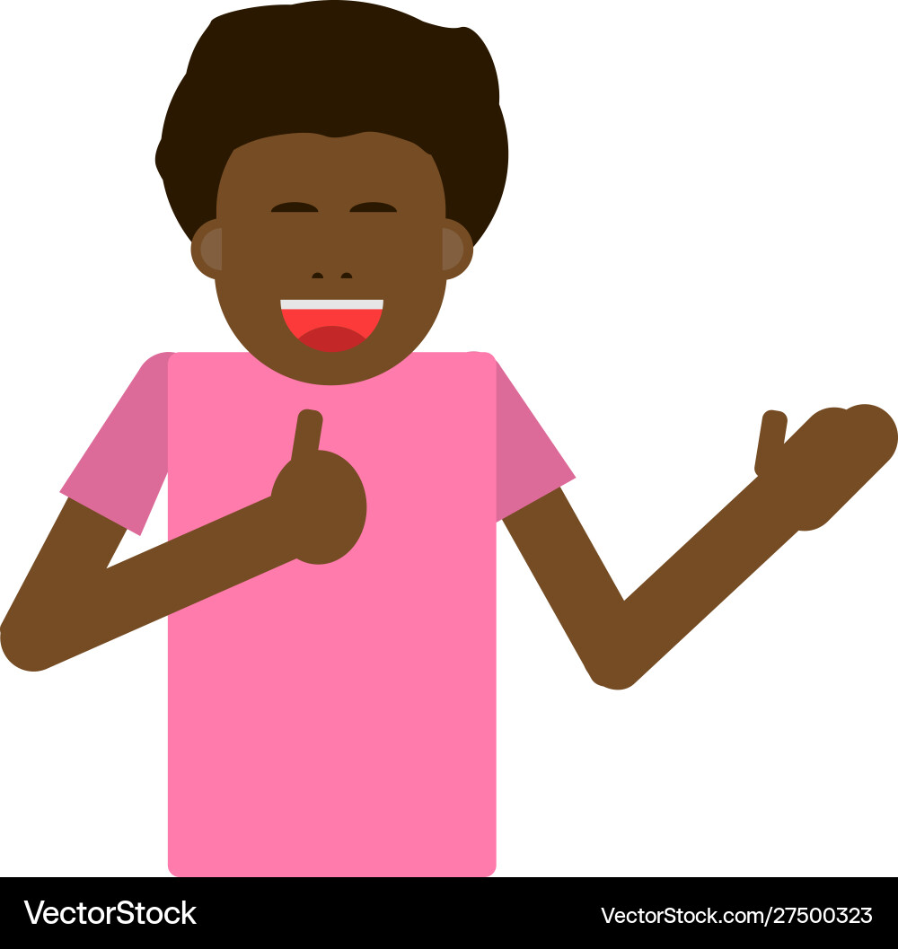 Shows thumb up Royalty Free Vector Image - VectorStock
