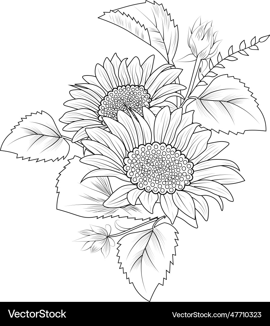 Sunflower Drawing Tattoo