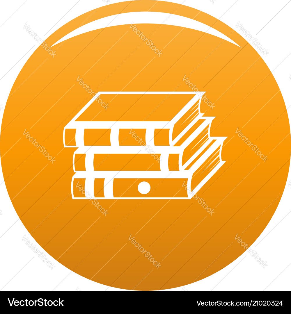 Book school icon orange Royalty Free Vector Image