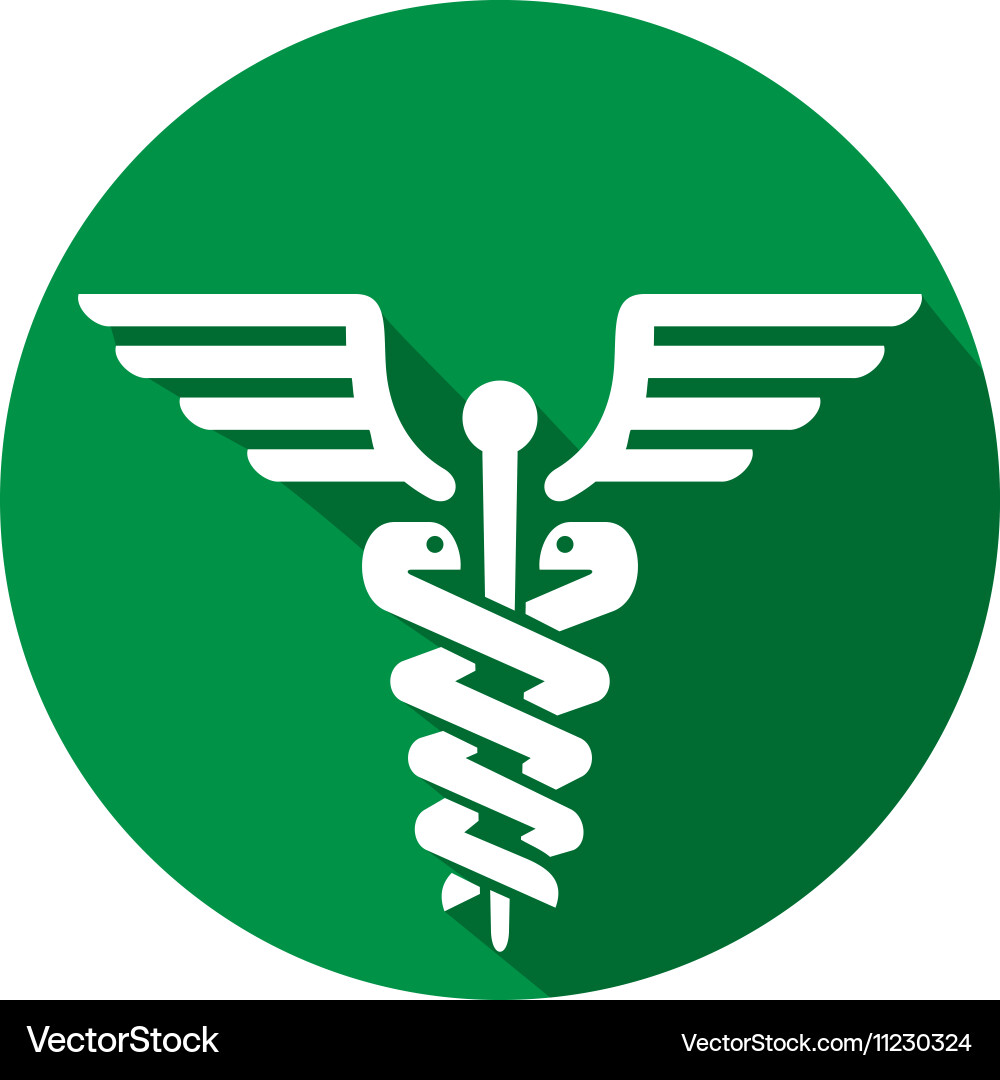 Caduceus medical icon Royalty Free Vector Image