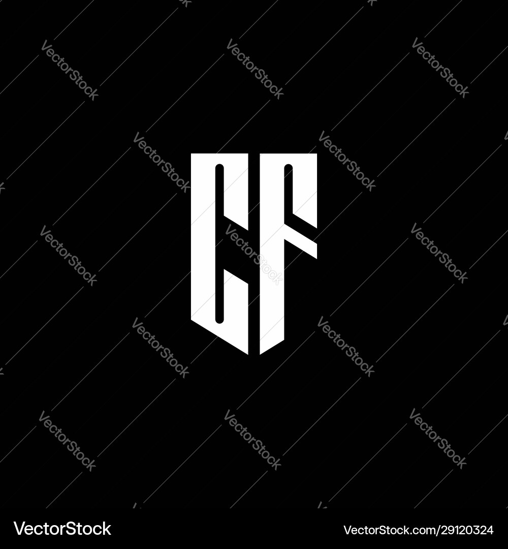 Cf logo monogram with emblem style isolated Vector Image