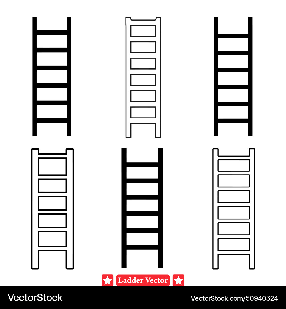 Climbing toward excellence diverse ladder Vector Image