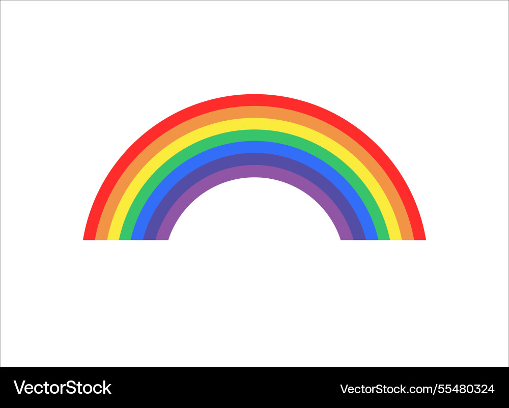 Colorful rainbow arc Royalty Free Vector Image