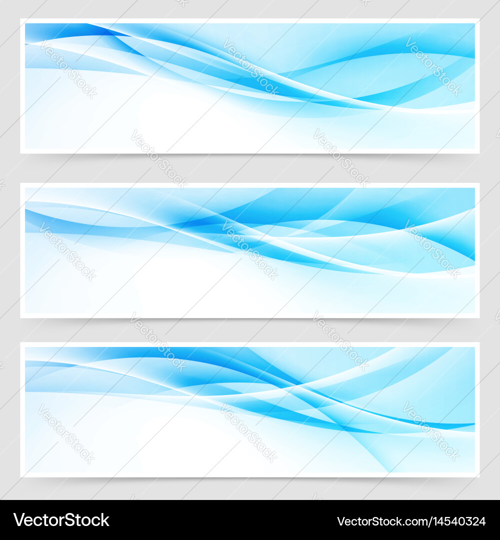 Dynamic Blue Swoosh Header Royalty Free Vector Image