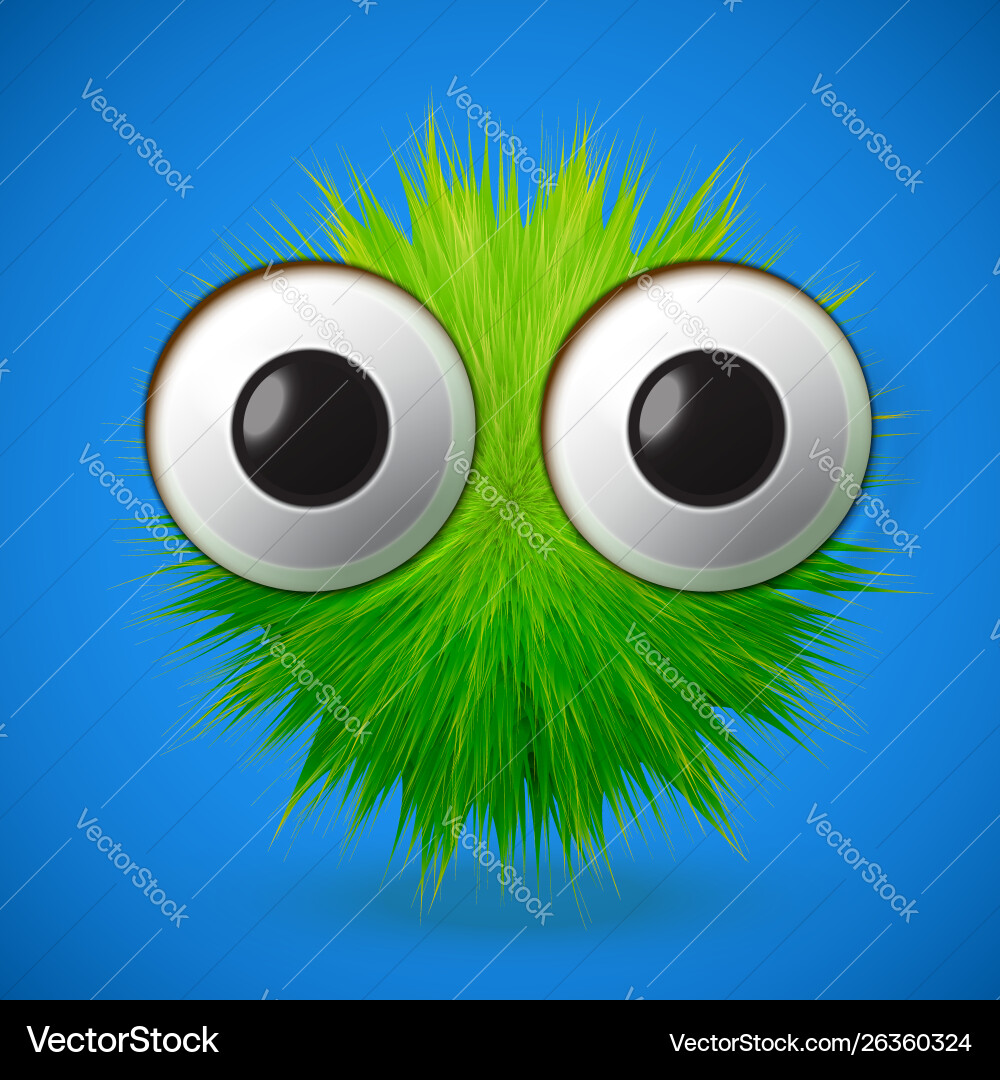 High-detailed 3d fur smiley emoticon Royalty Free Vector