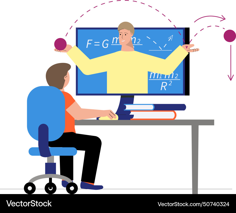 Online lesson Royalty Free Vector Image - VectorStock