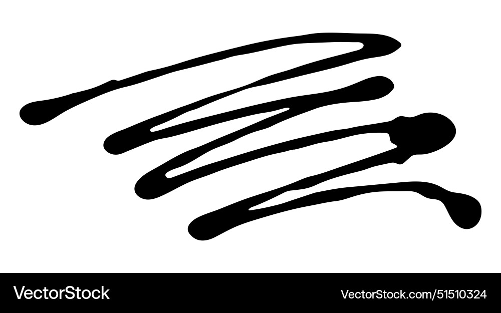 Underline hand drawn paint template for text Vector Image