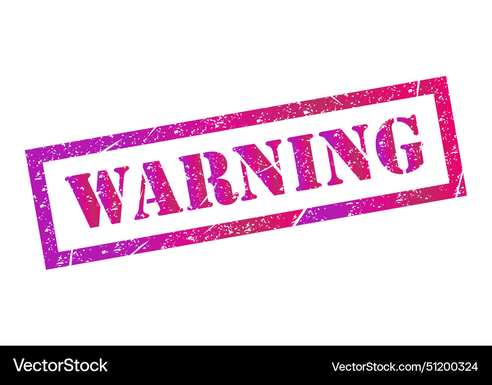 Warning stamp symbol label sticker sign button Vector Image