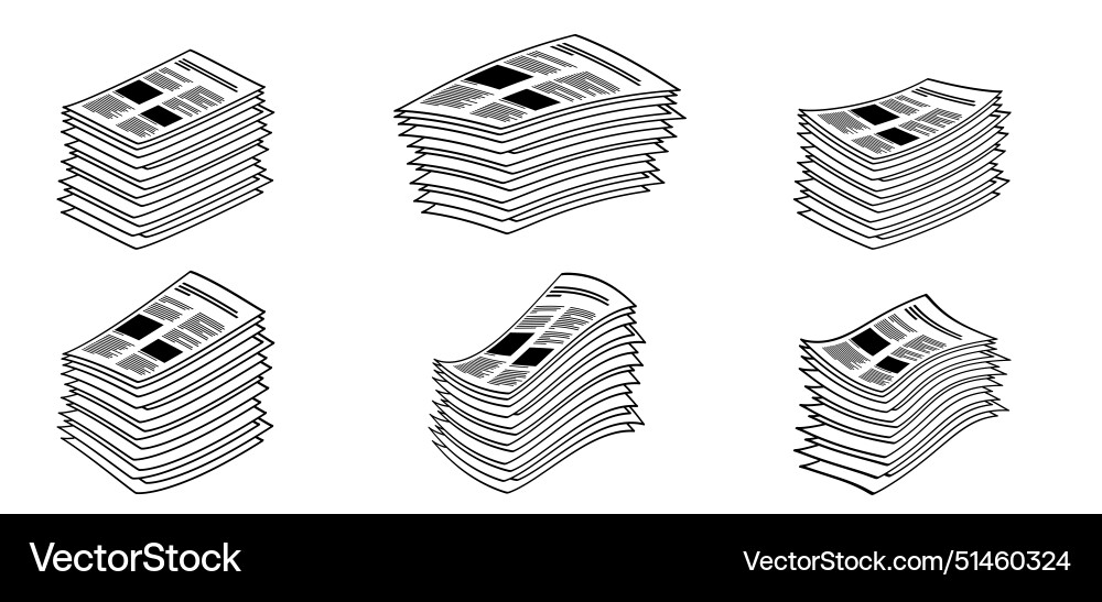 Writing paper cartoon empty a4 or a3 copy Vector Image