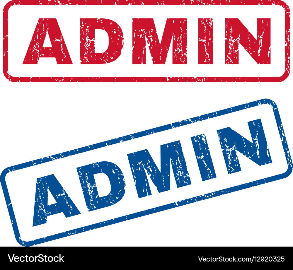 Admin rubber stamps Royalty Free Vector Image - VectorStock