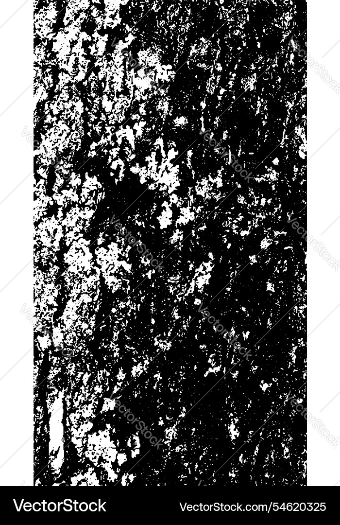Black tree bark texture on a white Royalty Free Vector Image