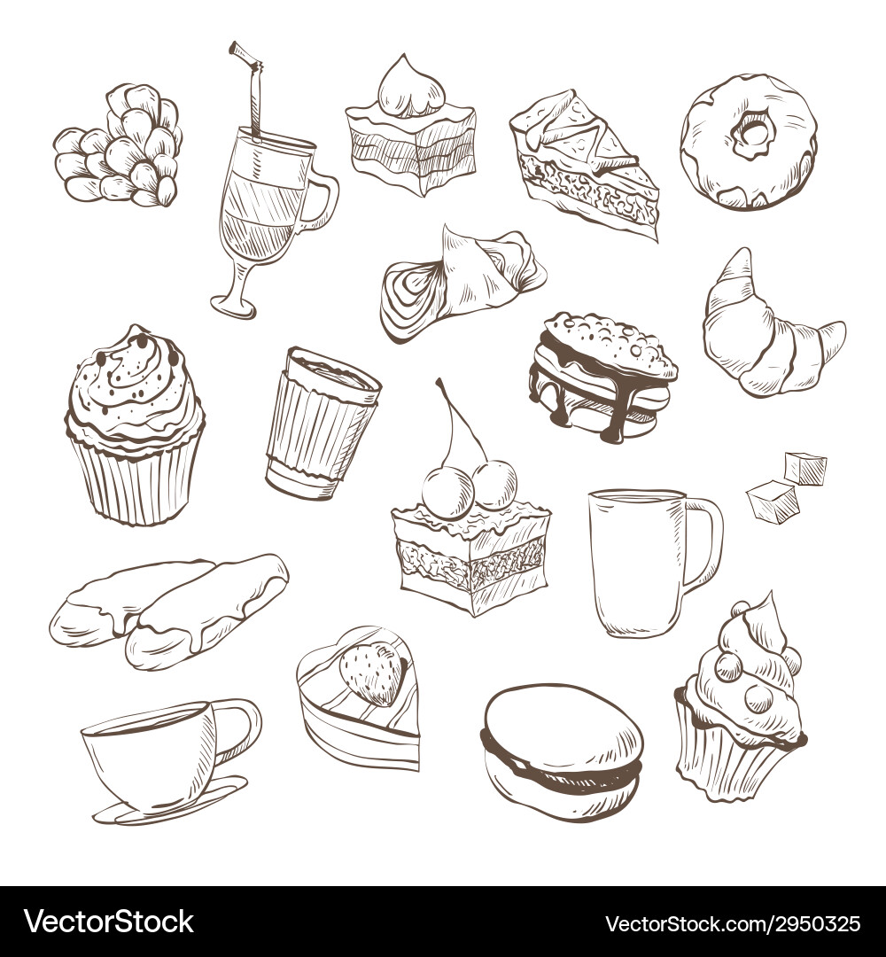 Confection drawing Royalty Free Vector Image - VectorStock
