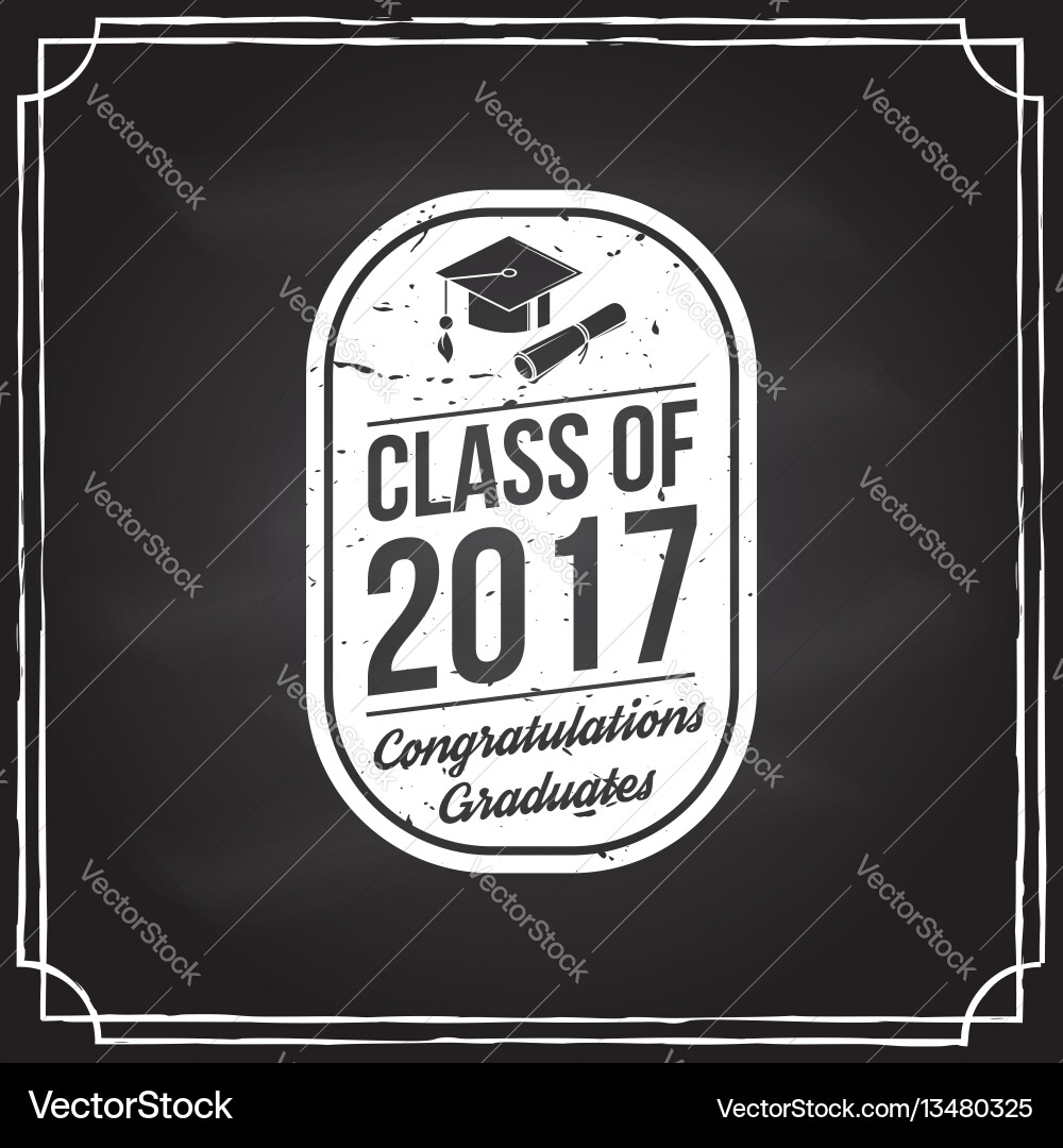 Congratulations graduates class of 2017 Royalty Free Vector