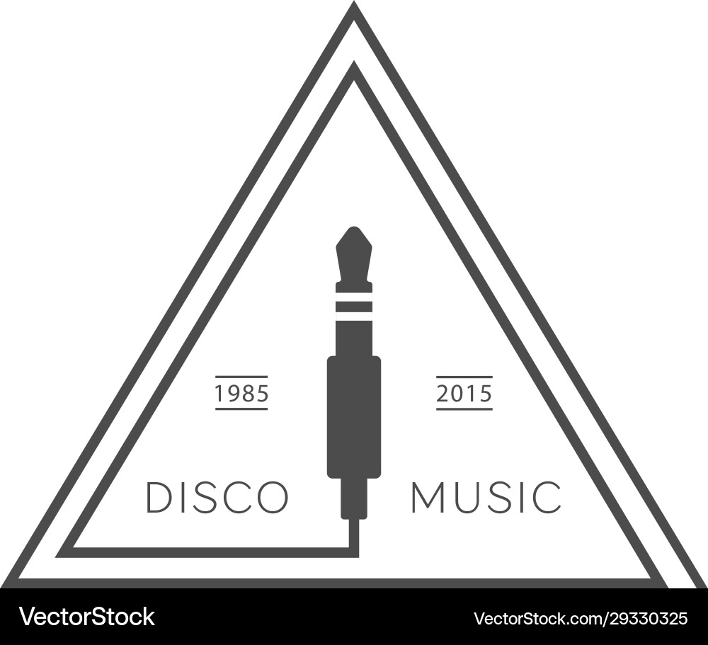 Disco music logo Royalty Free Vector Image - VectorStock