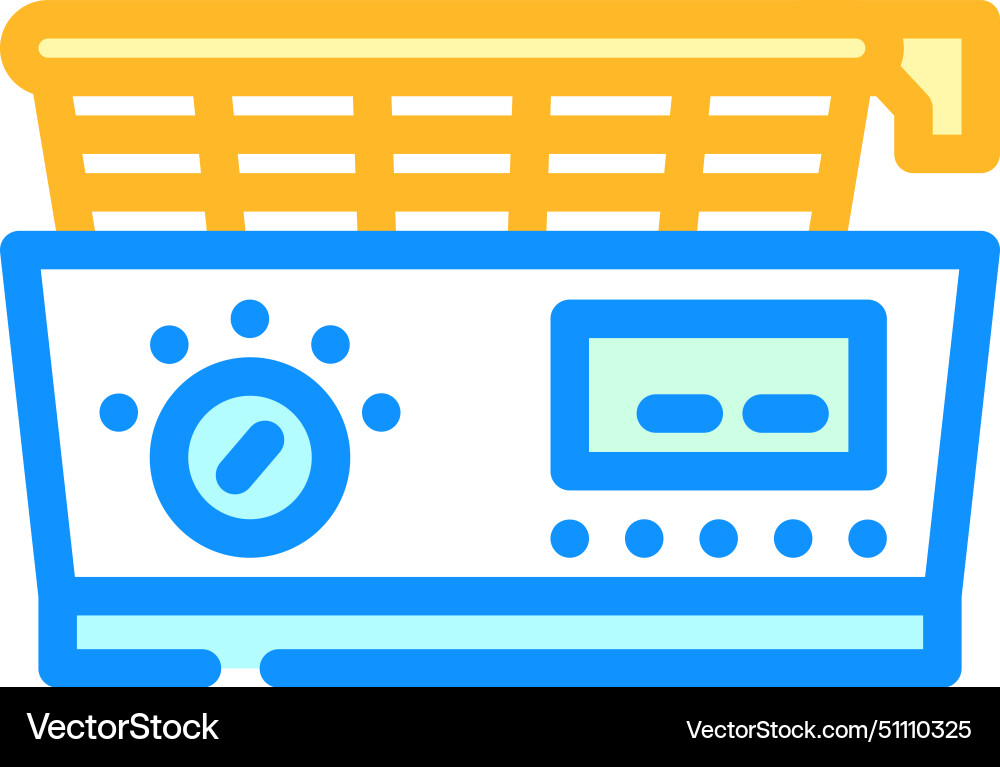 Fryer restaurant equipment color icon Royalty Free Vector