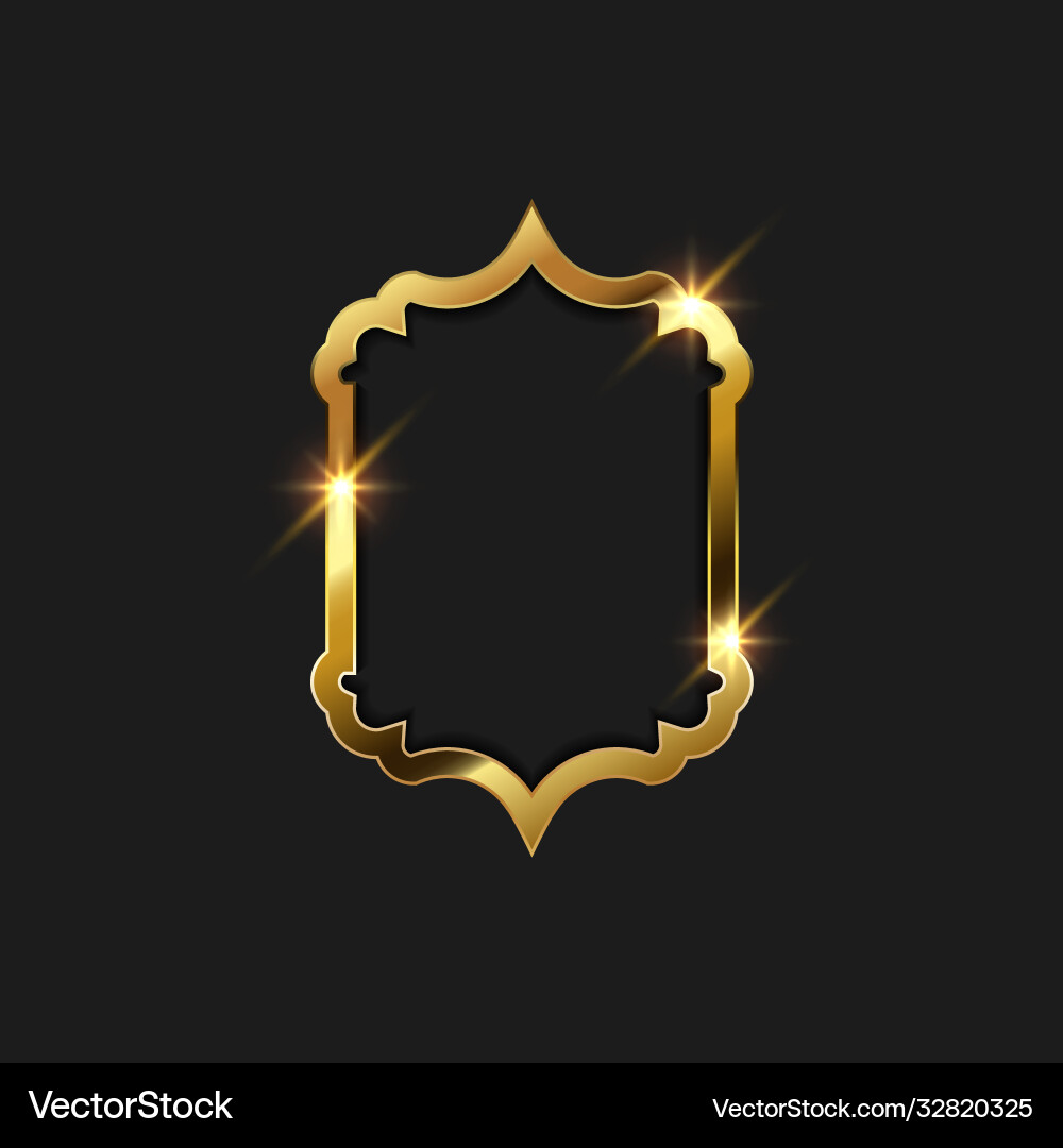 Gold frame design Royalty Free Vector Image - VectorStock