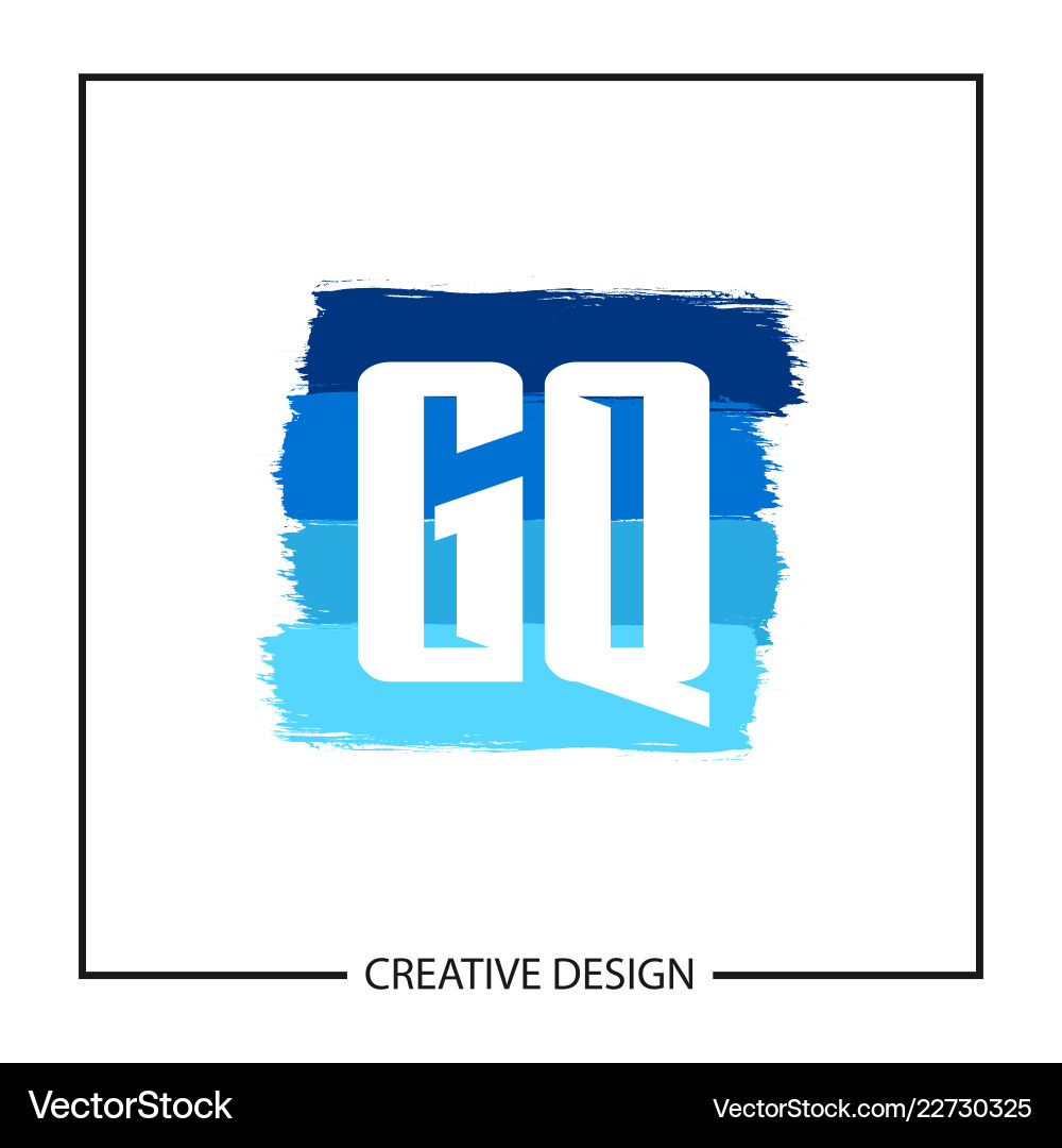 Initial letter gq logo template design Royalty Free Vector
