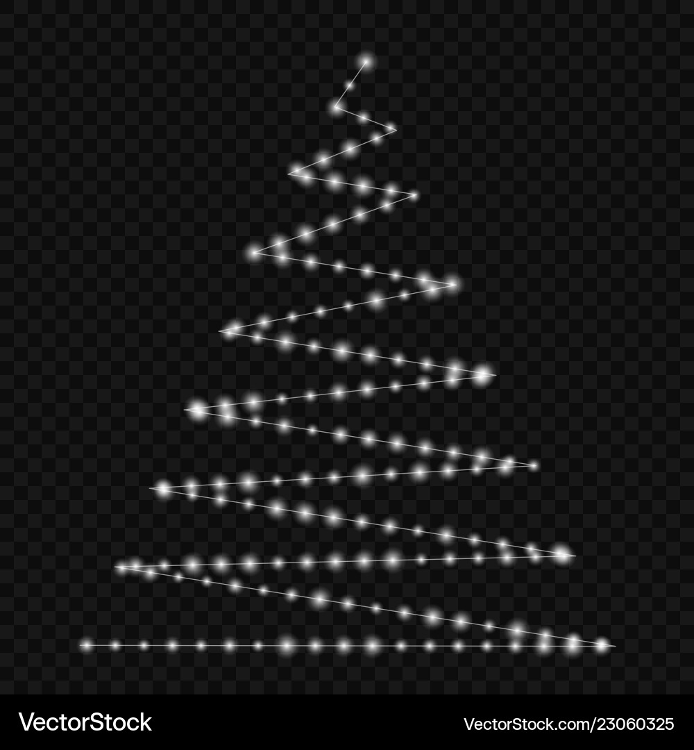 Lights on christmas tree Royalty Free Vector Image