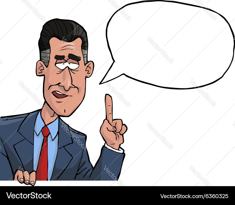 Man says in a corner Royalty Free Vector Image