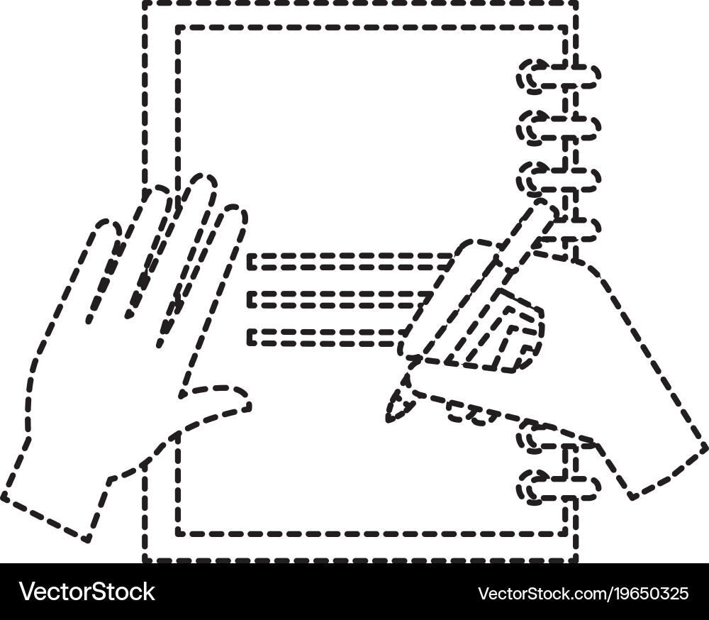 Note book with hand write Royalty Free Vector Image