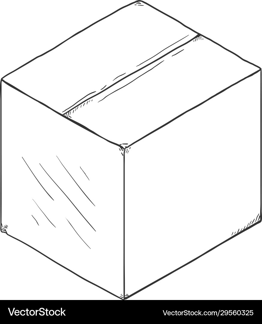 Cardboard Box Clipart Black And White Black Open Packaging Box PNG