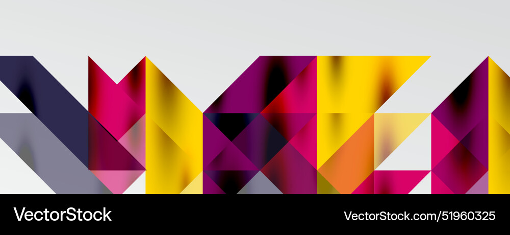 Tech minimal overlapping triangle shapes elements Vector Image