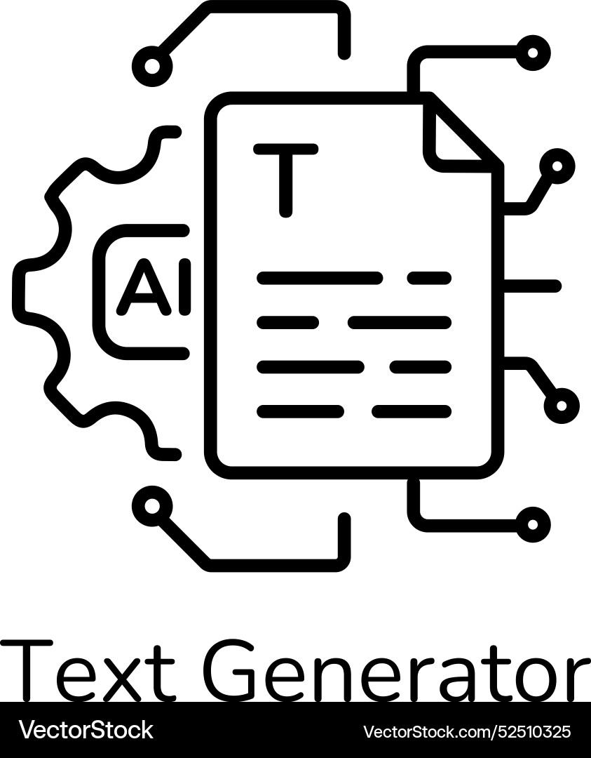 Text generator Royalty Free Vector Image - VectorStock