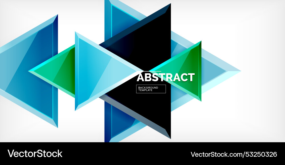 Abstract Background Colorful Triangles With 3d Vector Image
