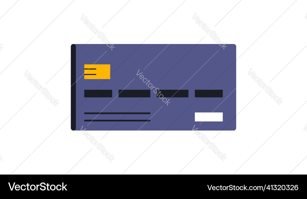 Bank card front view for paying Royalty Free Vector Image