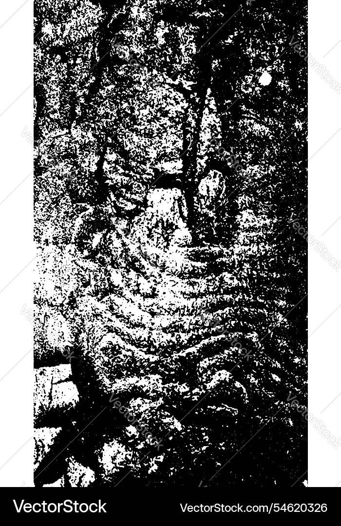 Black tree bark texture on a white Royalty Free Vector Image