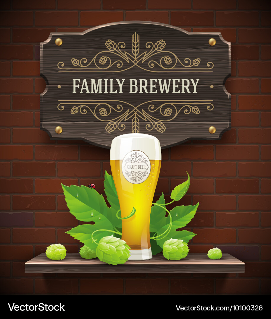 Brewery Signboard Royalty Free Vector Image - VectorStock