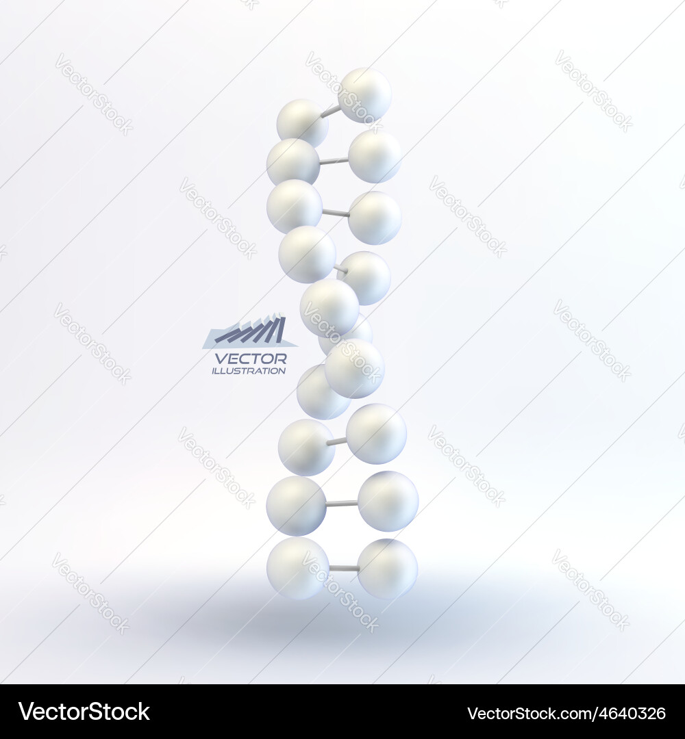 Dna structure in 3d Royalty Free Vector Image - VectorStock