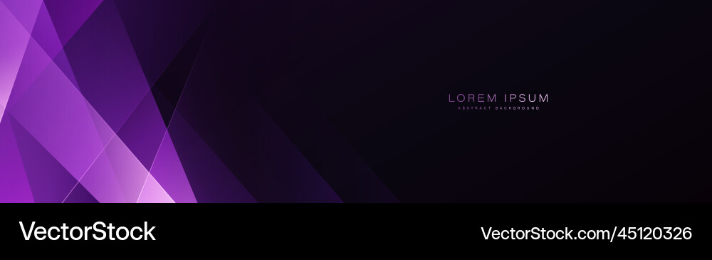 Geometric Dark Purple Banner Royalty Free Vector Image