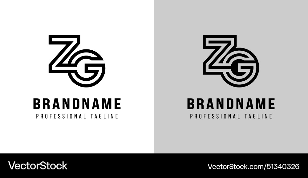 Letters zg monogram logo suitable for any Vector Image
