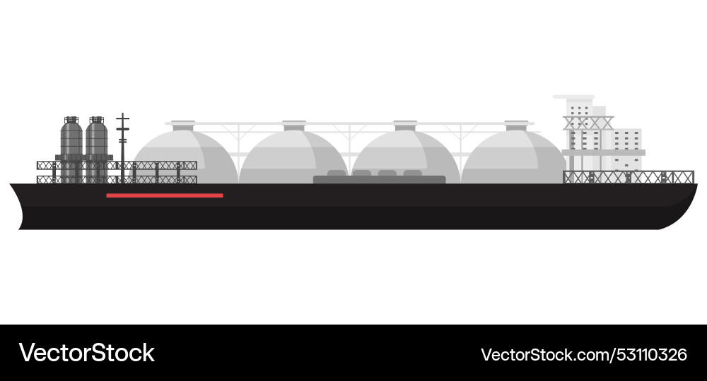 Lng carrier isolated Royalty Free Vector Image