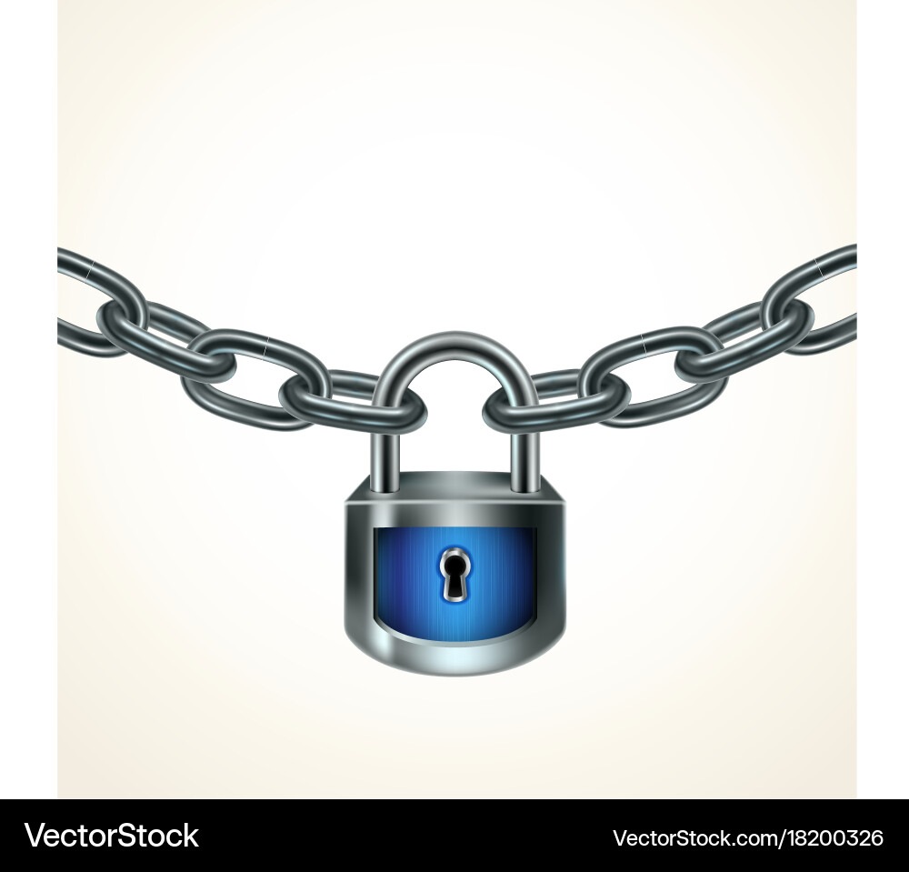 Lock chain Royalty Free Vector Image - VectorStock