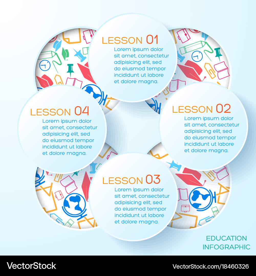 School abstract infographic template Royalty Free Vector