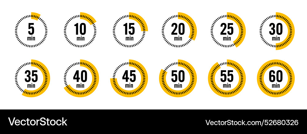 Simple stopwatch icons colorful chronometer time Vector Image