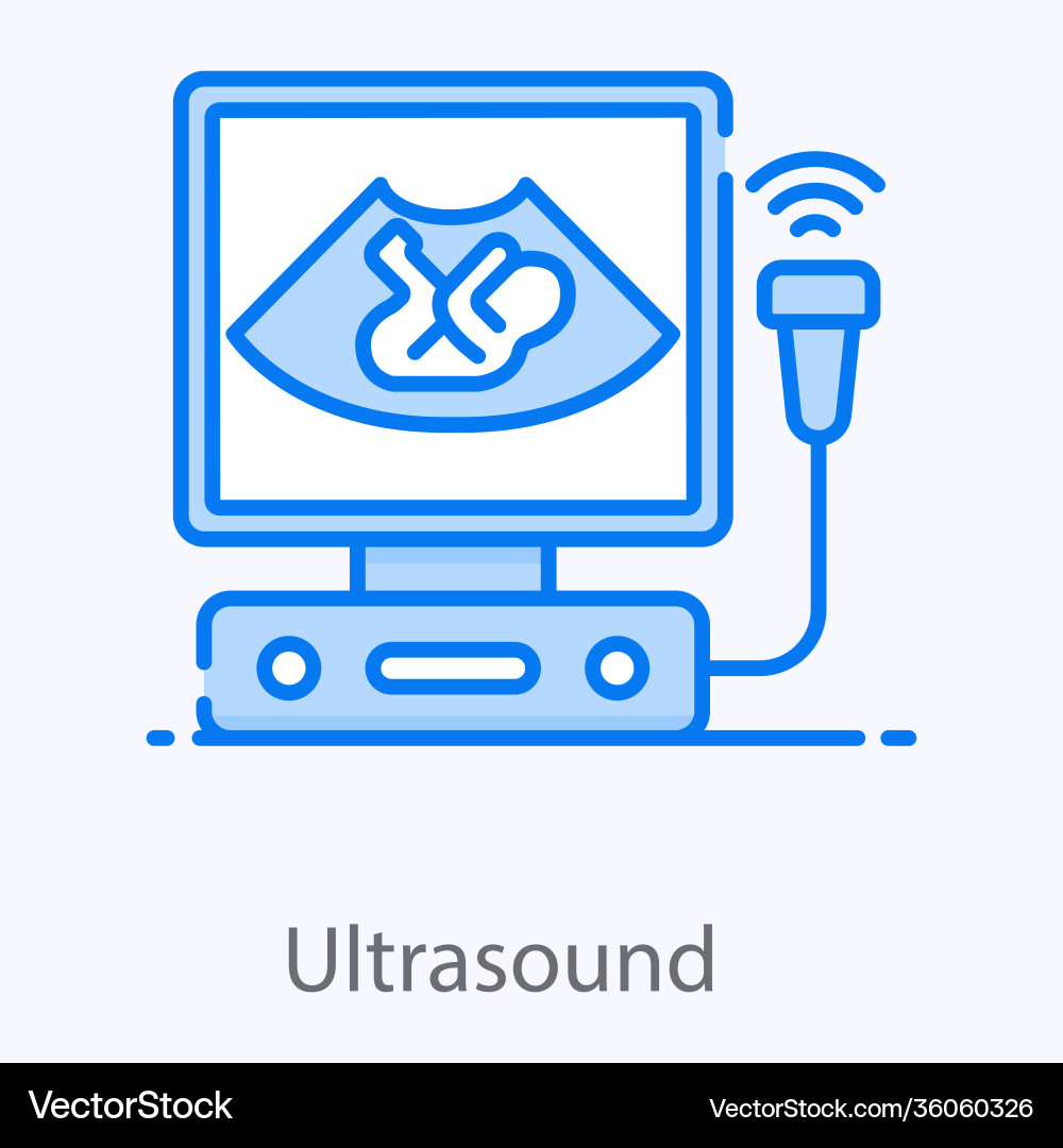 Ultrasound machine Royalty Free Vector Image - VectorStock