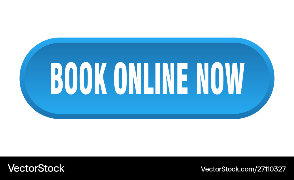 Book online now button rounded Royalty Free Vector Image