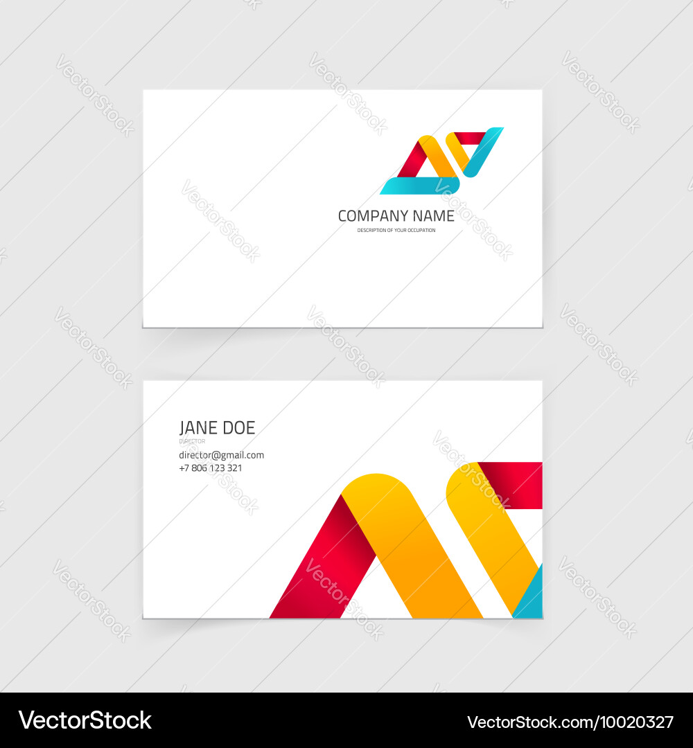 Business visiting card layout design Royalty Free Vector