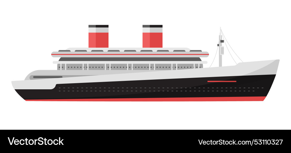 Cruise ship isolated Royalty Free Vector Image