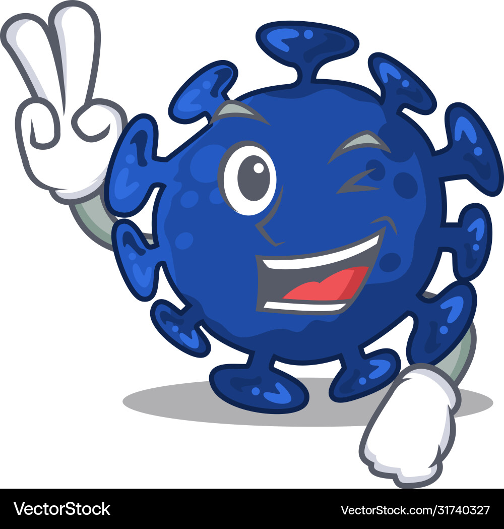 Happy streptococcus cartoon design concept Vector Image