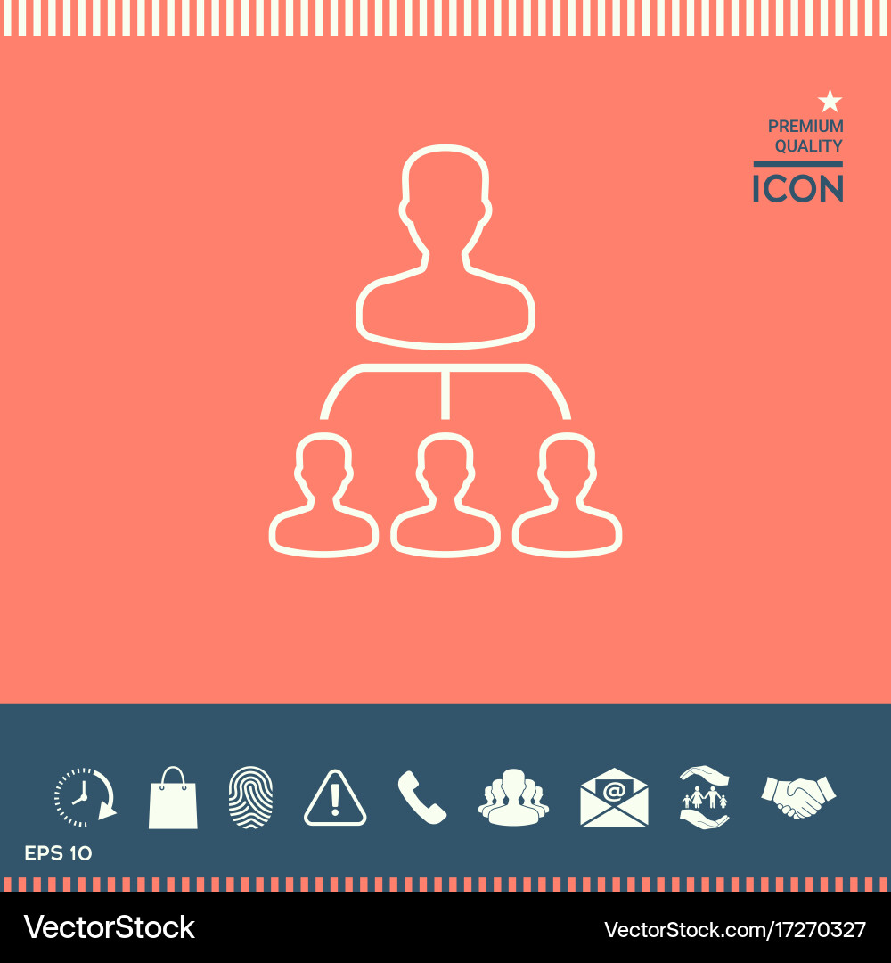 Hierarchy - line icon Royalty Free Vector Image